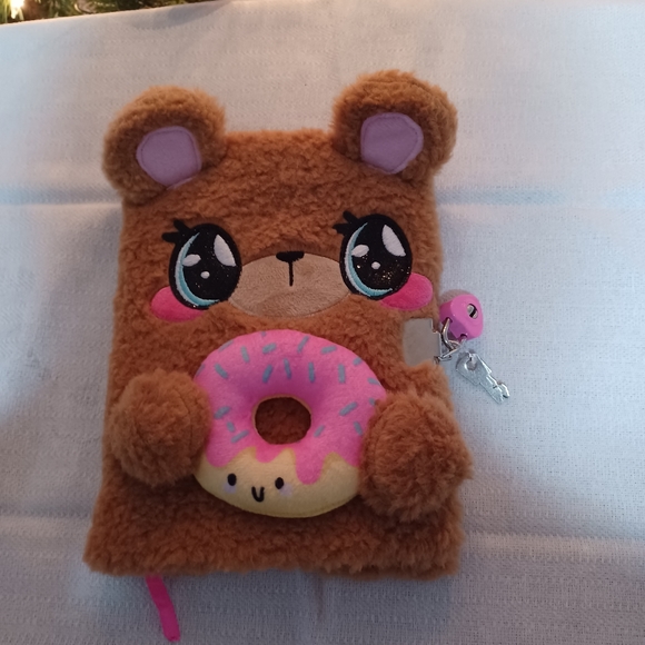 Claire's | Office | Claires Girls Bear Plush Diary With Lock And Keys ...